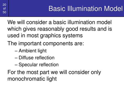 Ppt Computer Graphics 16 Illumination Powerpoint Presentation Free