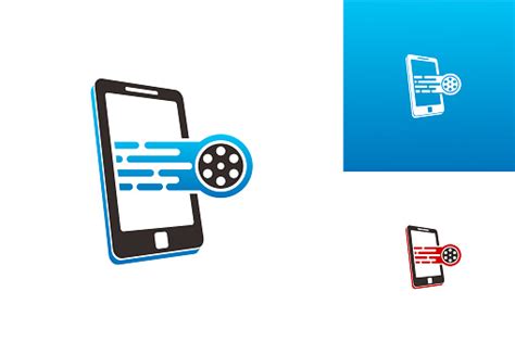 모바일 영화 로고 템플릿 디자인 벡터 엠블럼 디자인 개념 창조적 인 기호 아이콘 개념에 대한 스톡 벡터 아트 및 기타 이미지 개념 개념과 주제 개발 Istock