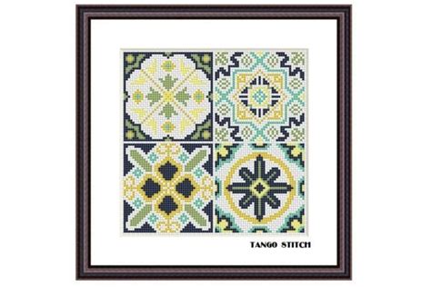 Beautiful Portuguese Azulejo Blue Tiles Graphic By Tango Stitch