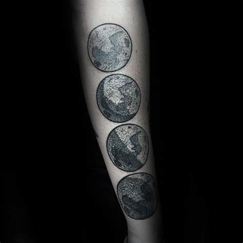 Moon Phases Tattoo Designs For Men Illuminated Ideas