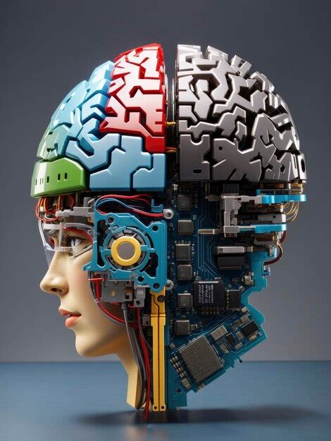 Premium Ai Image Mindful Tech Fusion Processor And Brain In Perfect