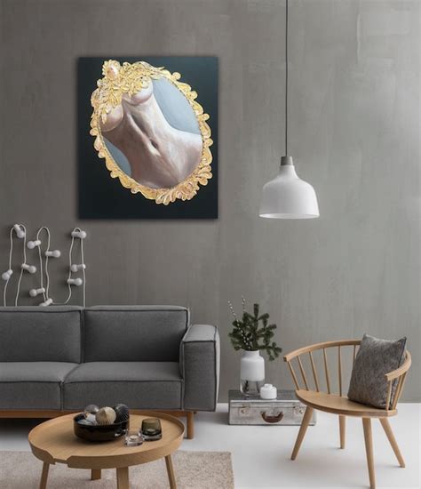 Nude Wall Art Sexual Painting Original Artwork Mirror Painting Etsy