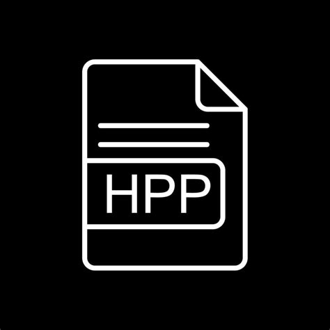 Hpp File Format Line Inverted Icon Design 43903333 Vector Art At Vecteezy