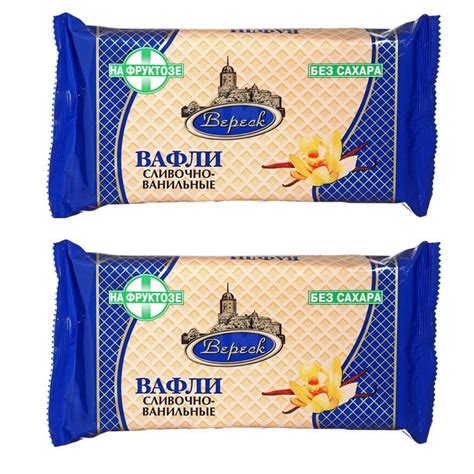 Вереск Вафли с начинкой Сливочная ваниль на фруктозе 100 г 2 уп