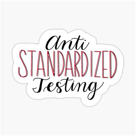 Anti Standardized Testing Sticker By Jadahrose Redbubble