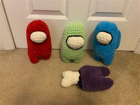 Stuffed Crewmate Among Us Imposter Among Us Dead Body Etsy