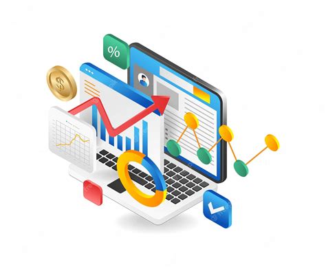 Concepto De Diseño Isométrico 3d Plano De Análisis De Datos De Análisis