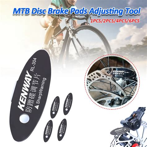 Mtb 디스크 브레이크 패드 조정 도구 자전거 패드 장착 보조 브레이크 패드 로터 정렬 도구 스페이서 자전거 수리 키트자전거