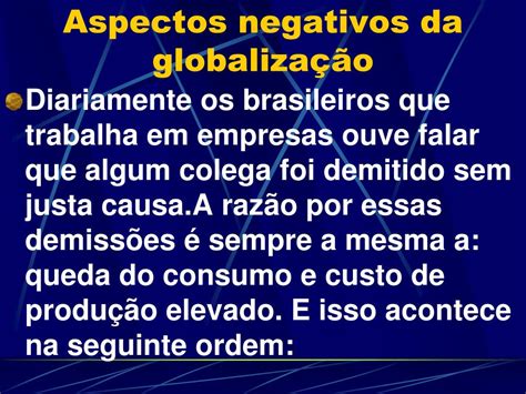 Aspectos Negativo Da Globalização Librain