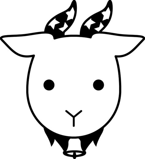 白黒の山羊座のイラスト（12星座） 無料イラスト素材のillalet