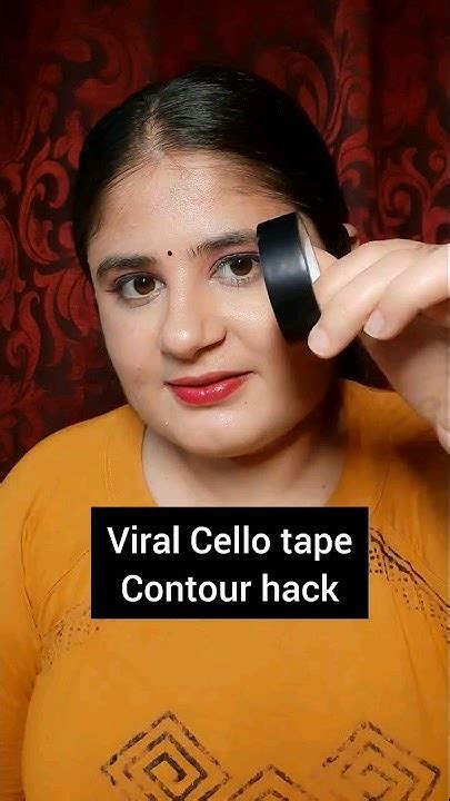 I Tried Viral Cello Tape Contour Hack 😊and It Works 👍wow😳beginners