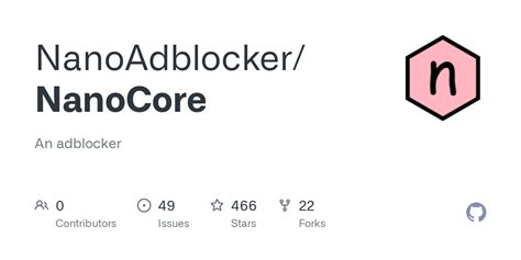 GitHub NanoAdblocker NanoCore An Adblocker