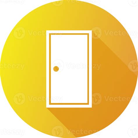 Icono De Puerta En Estilo De Diseño Plano Ilustración De Señales De