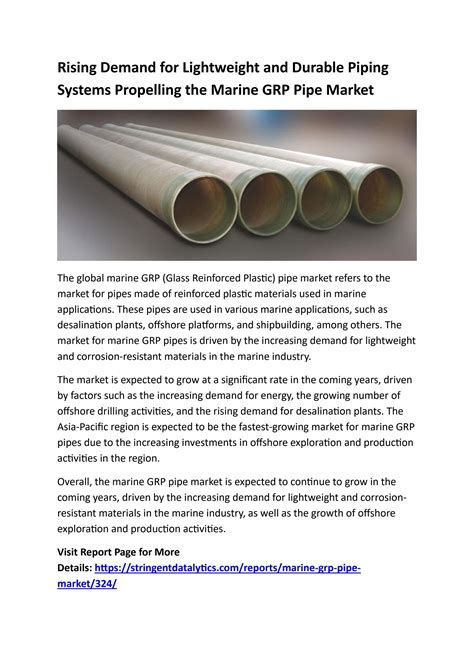 Global Marine Grp Pipe Market By Sdatalytics Issuu