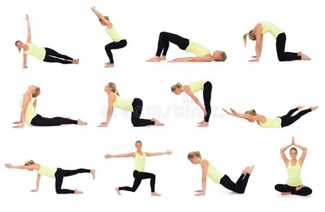 Set Of Different Training Exercises Stock Illustration Illustration