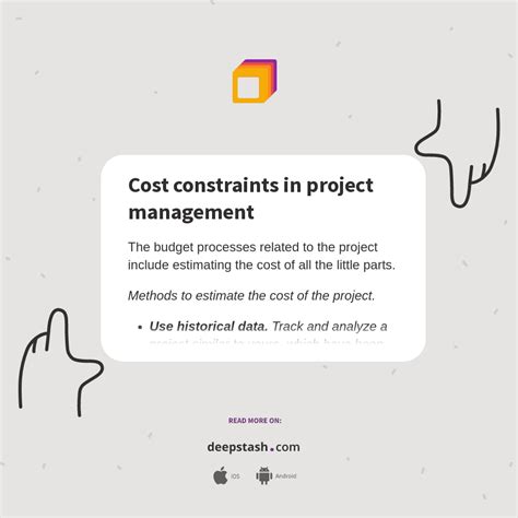 Cost Constraints In Project Management Deepstash