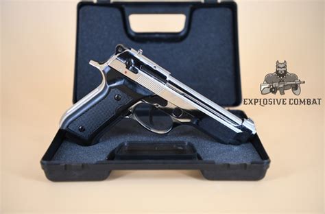 Blow F92 Chrome Blank Gun Explosive Combat