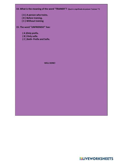 Prefix And Sufix Free Interactive Worksheets 872390