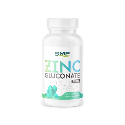 Private Label Zinc Gluconate Tablets 25 Mg Non Gmo Gluten Free
