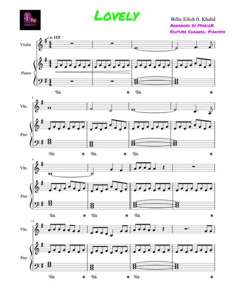 Lovely Billie Eilish Piano Sheet Music Lovely Piano Billie Eilish