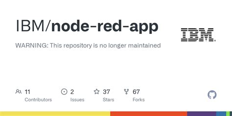 github ibm node red app warning this repository is no longer maintained