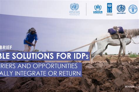 Durable Solutions For Idps Key Barriers And Opportunities To Locally