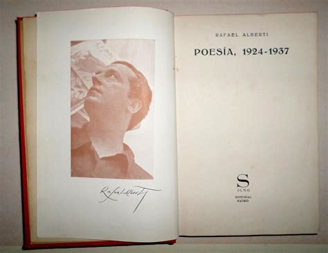 Poesía 1924 1937 By Alberti Rafael Librería Anticuaria Antonio Mateos