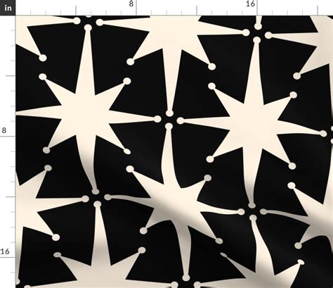 Mid Century Modern Atomic Starburst Fabric Spoonflower
