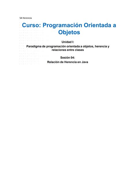 s4 herencia apuntes programación orientada a objetos s4 herencia
