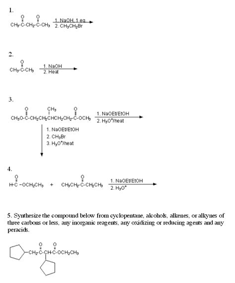Synthesize The Compound Below From Cyclopentane