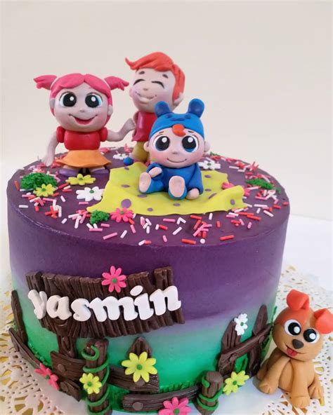 کیک تولد کارتونی کوکو ملون آتلیه کیک لیکوریس