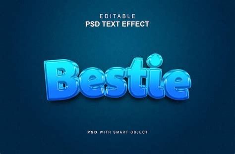 Premium PSD Bestie Text Effect