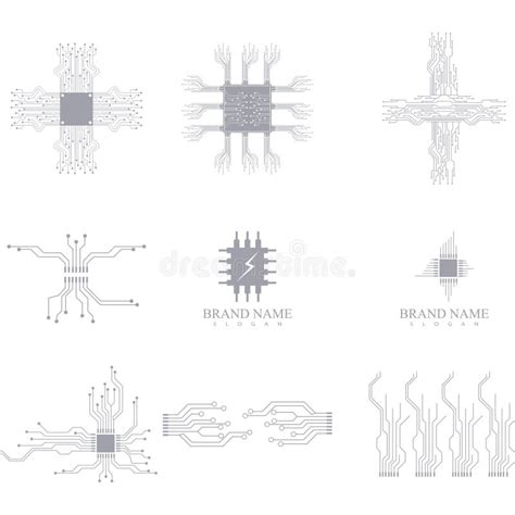 Circuit Logo Template Vector Illustration Icon Design Stock Illustration Illustration Of