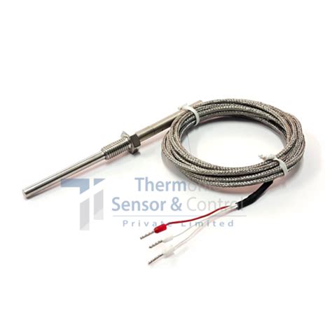 Screw In Rtd Temperature Probe With Cables Thermonicindia