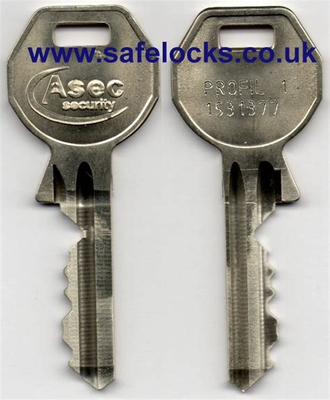 Asec 3 Star Cylinder Keys Cut To The Code Number On Key