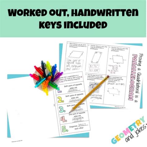 Proving A Quadrilateral Is A Parallelogram Guided Notes For Geometry Foldable
