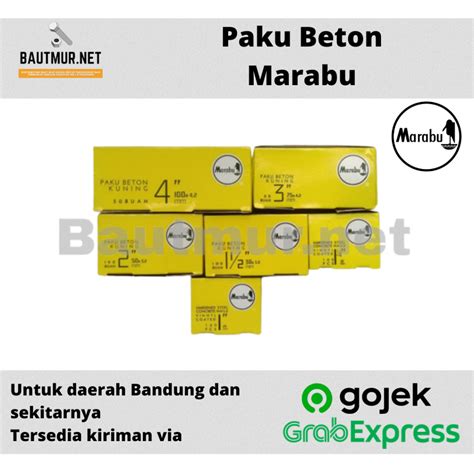 Jual 50pcs Marabu Paku Beton 7 Cm Paku Beton Kuning 3 Shopee
