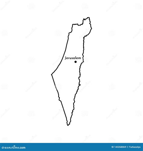 Icono Aislado Vector Del Ejemplo Con El Mapa Simplificado Del Estado De