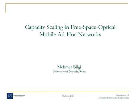Ppt Capacity Scaling In Free Space Optical Mobile Ad Hoc Networks Powerpoint Presentation Id