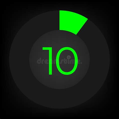 Circulate Progress Bar With Numeric Count At The 10 Stock Illustration Illustration Of Tech