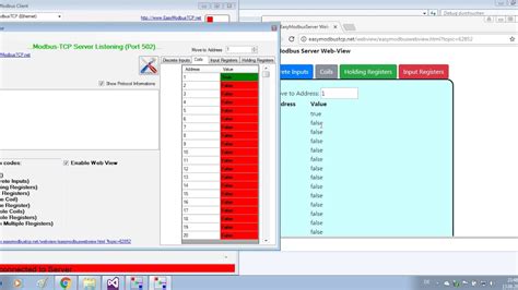 Show Modbus Values In A Browser Using Easymodbusserver Webview Youtube
