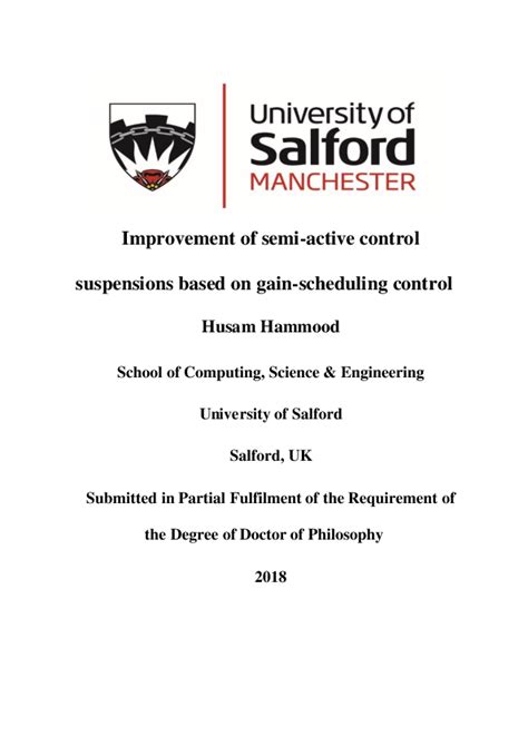 Pdf Improvement Of Semi Active Control Suspensions Based On Gain
