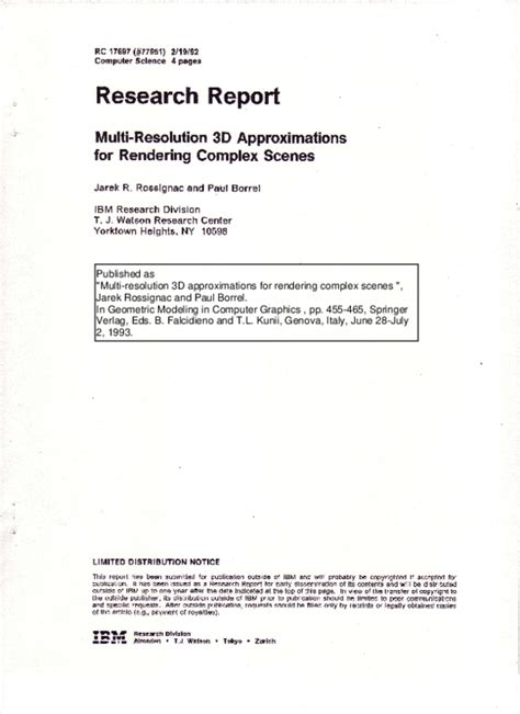 pdf multi resolution 3d approximations for rendering complex scenes