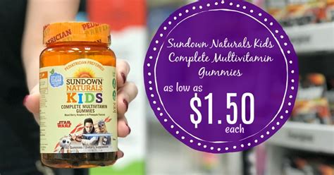 Sundown Naturals Kids Complete Multivitamin Gummies as low as $1.50 ...