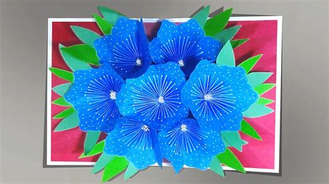 How To Make A 3d Flower Pop UP Card YouTube