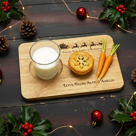 Personalised Christmas Eve Treat Board For Santa And Reindeer Etsy