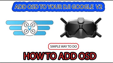 HOW TO HOOK YOUR DJI GOOGLE OSD ON INAV VERY SIMPLE EASY SETUP MUST