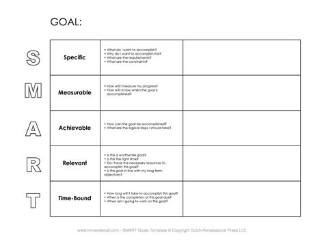 Goal Sheet For 2024