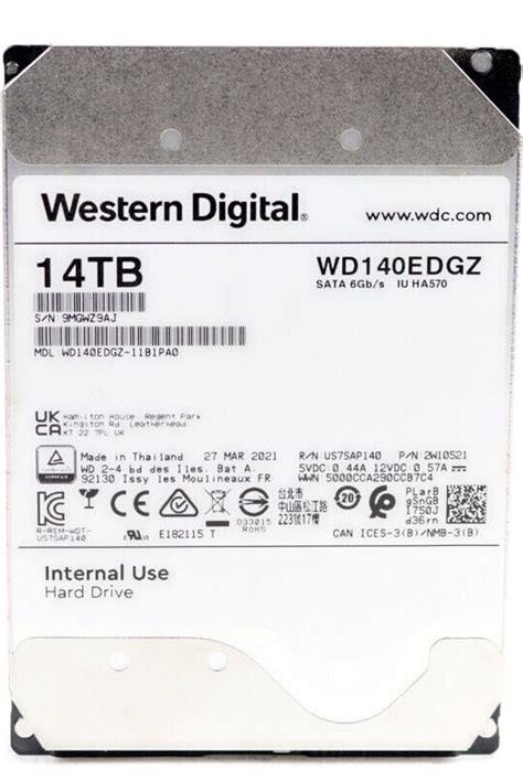 WD WD140EDGZ 14TB 5400RPM SATA 6.0Gbps 512MB Cache 3.5inch HDD Refurbished