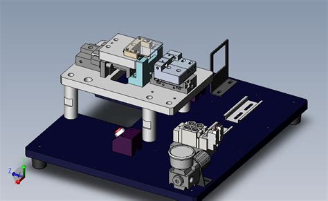 桌面式自动切割治具 SOLIDWORKS 2017 模型图纸下载 懒石网